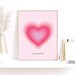 Love Grows Here Pink Printable Heart Poster Manifestation Gradient ...