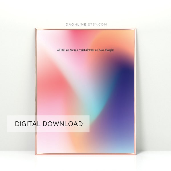 Manifest Printable Quote Poster Gradient Print Aura Poster Spiritual ...