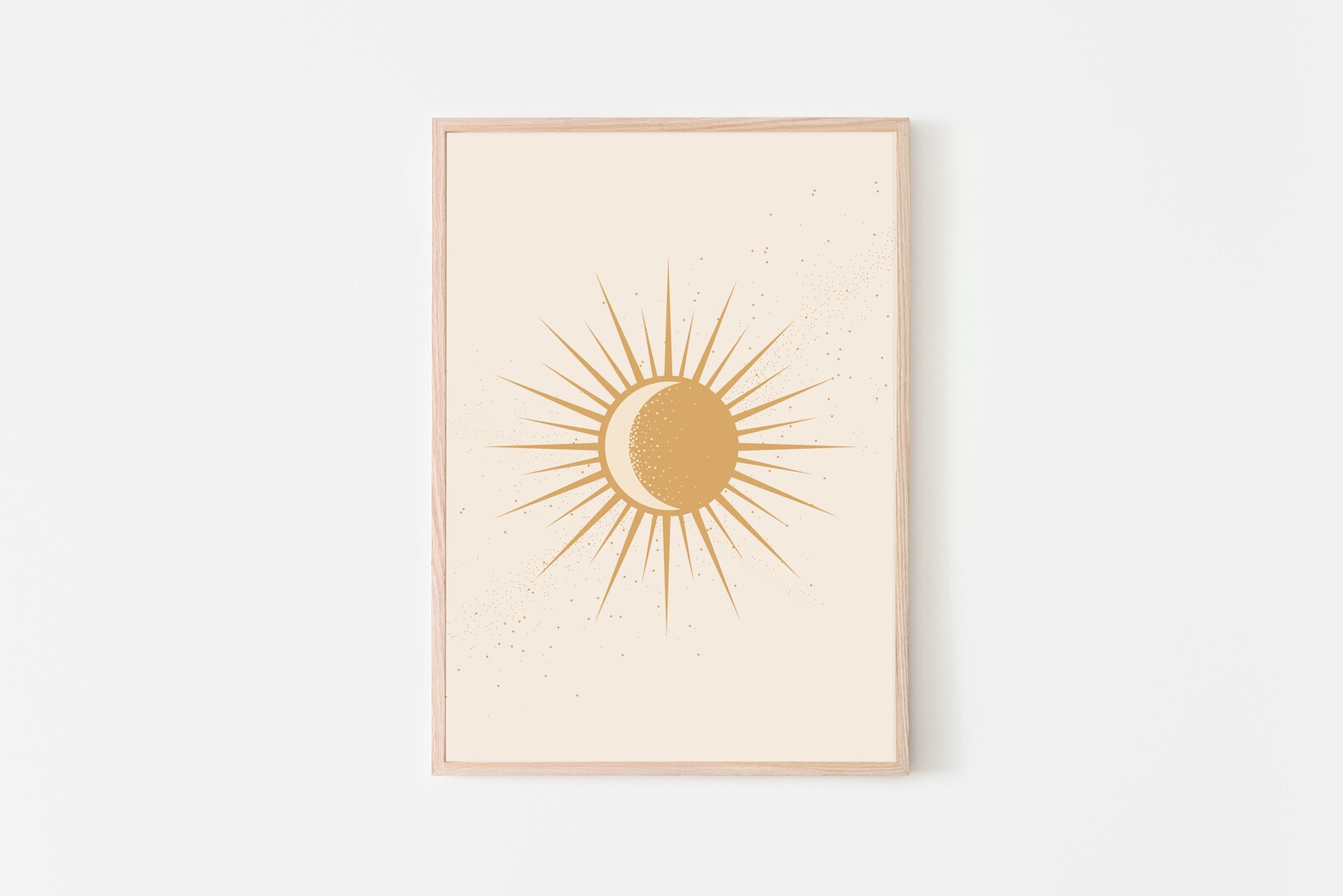 Gold Boho Sun Printable Sun Poster Celestial Art Aesthetic Minimalist ...