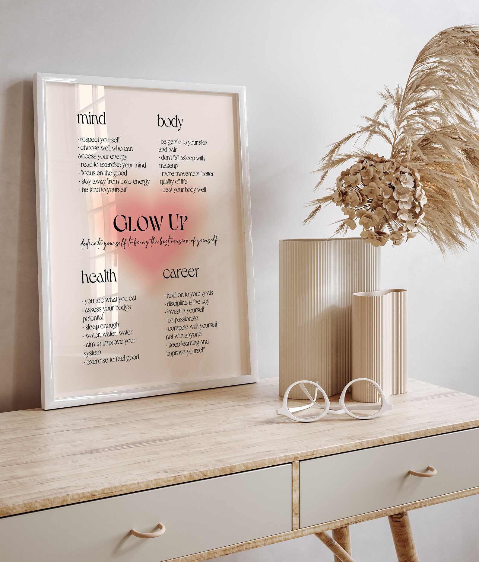 Glow up Affirmations Printable, Self Love Affirmations, Manifest Print ...