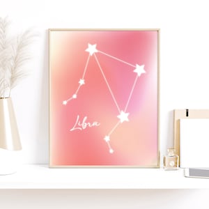 LIBRA Star Sign Printable, Zodiac Poster Libra Zodiac Print Zodiac ...