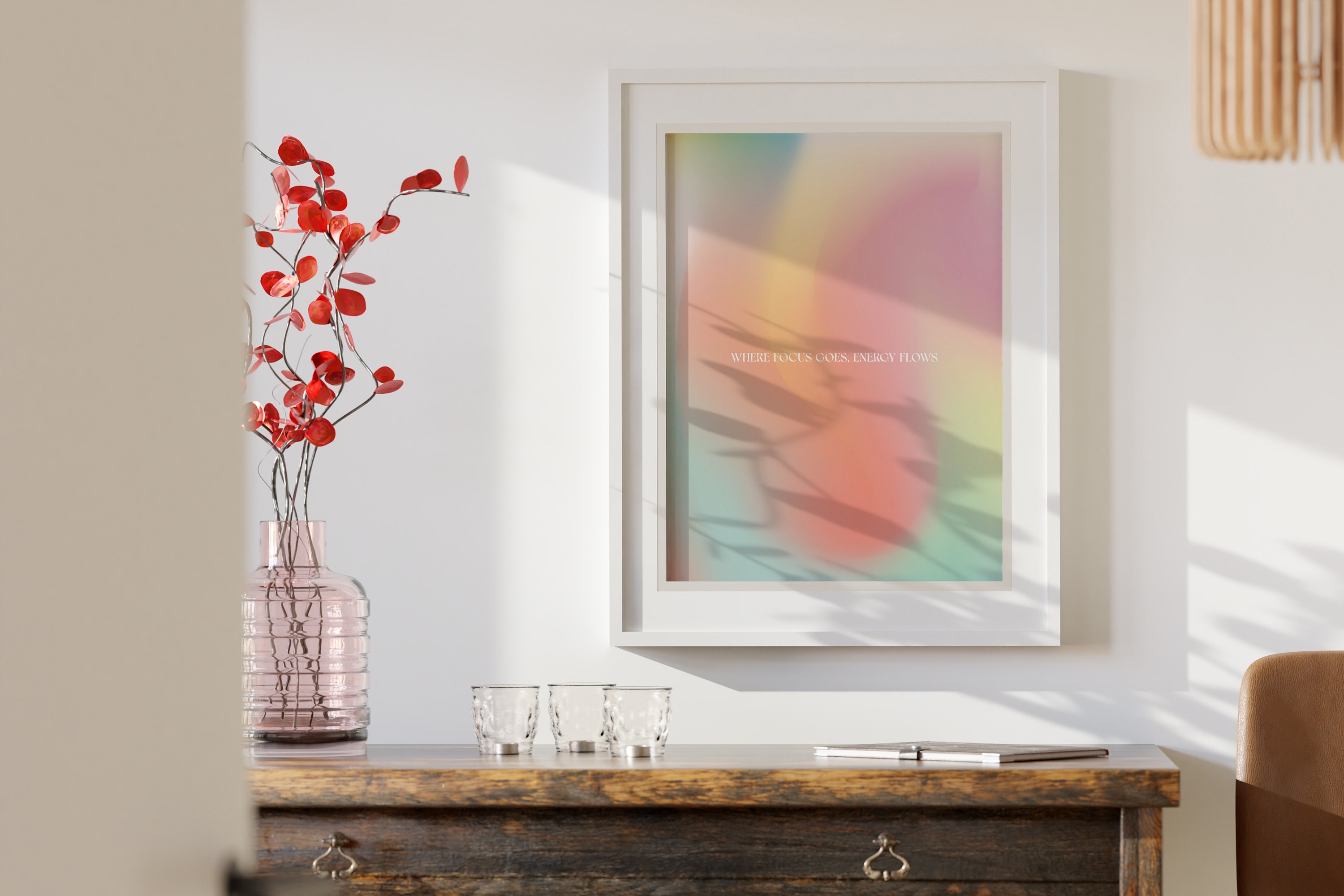 Manifest Printable Quote Poster Gradient Print Aura Poster - Etsy