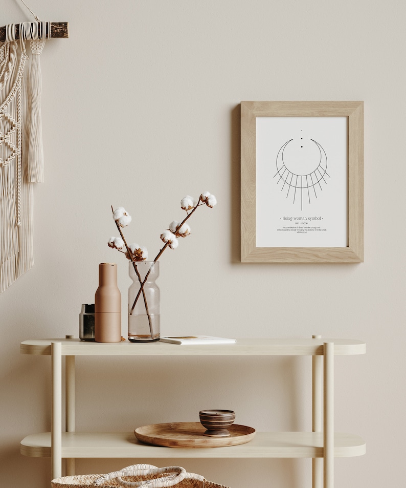 Rising Woman Symbol Divine Feminine Printable Wall Art, Spiritual Wall ...