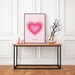 Love Grows Here Pink Printable Heart Poster Manifestation Gradient ...