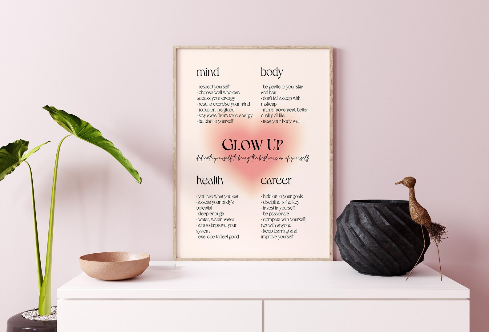 Glow up Affirmations Printable, Self Love Affirmations, Manifest Print ...