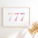 777 Manifest Printable Angel Numbers Gradient Print Aura - Etsy
