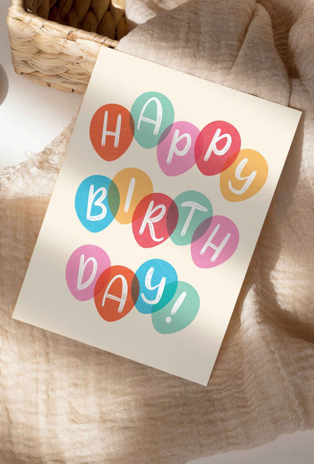 Happy Birthday PRINTABLE Art Happy Birthday Sign Rainbow Birthday Party ...