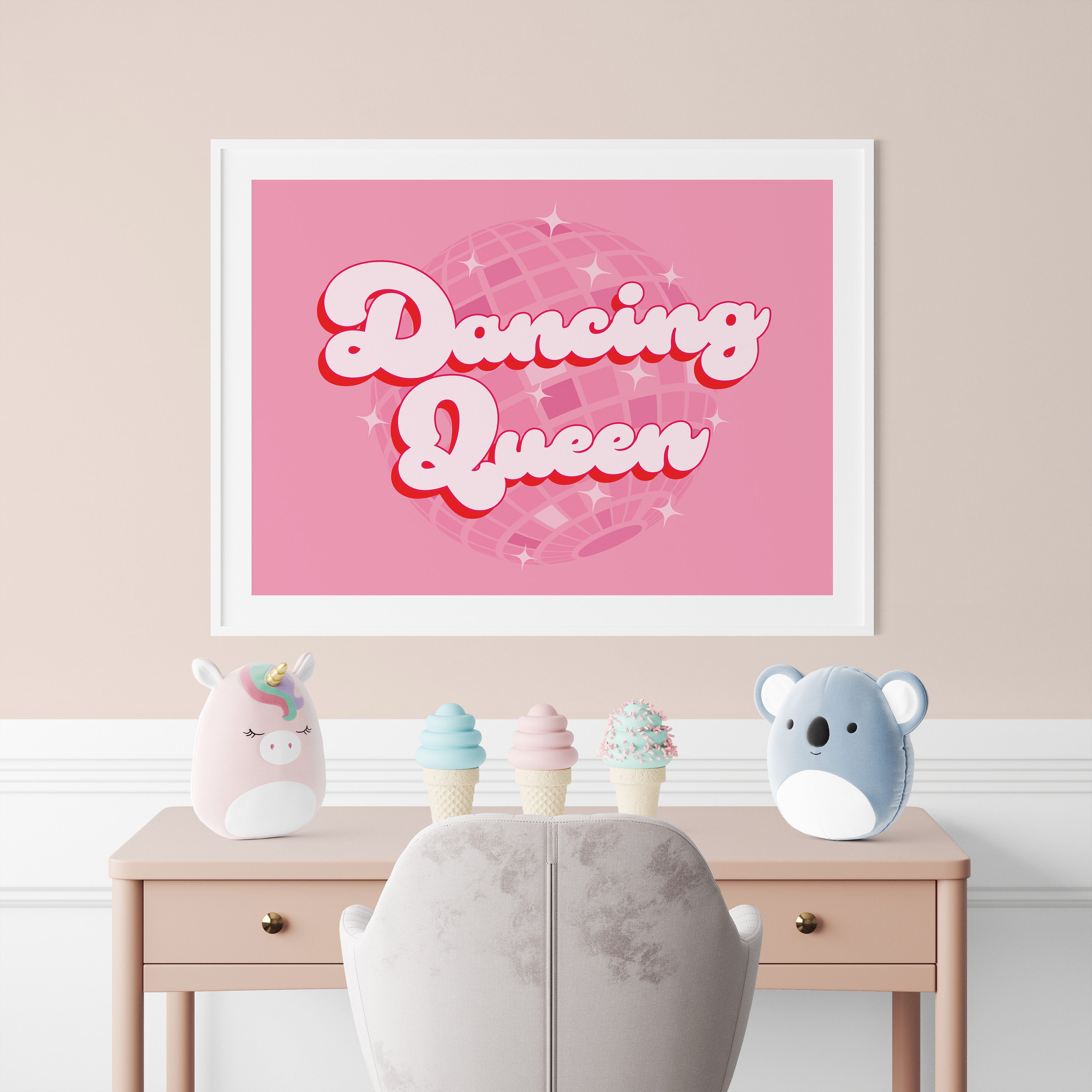 Dancing Queen Printable Disco Wall Art Party Poster Trendy Wall Art ...