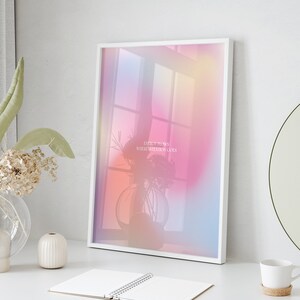 Manifest Printable Quote Poster Gradient Print Aura Poster Spiritual ...