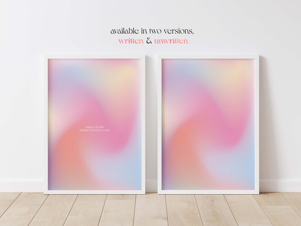 Manifest Printable Quote Poster Gradient Print Aura Poster Spiritual ...