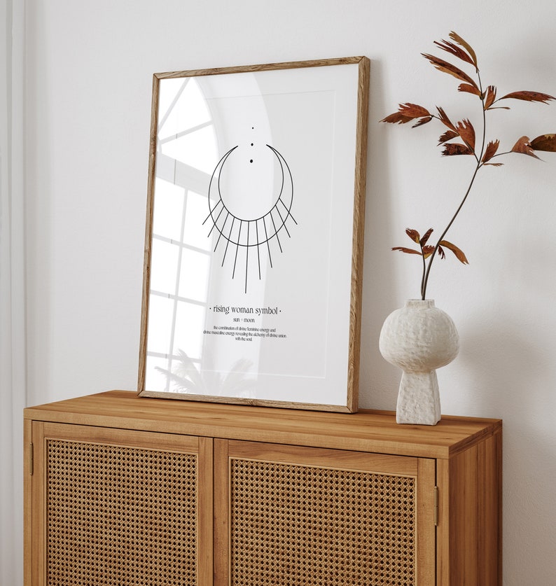 Rising Woman Symbol Divine Feminine Printable Wall Art, Spiritual Wall ...