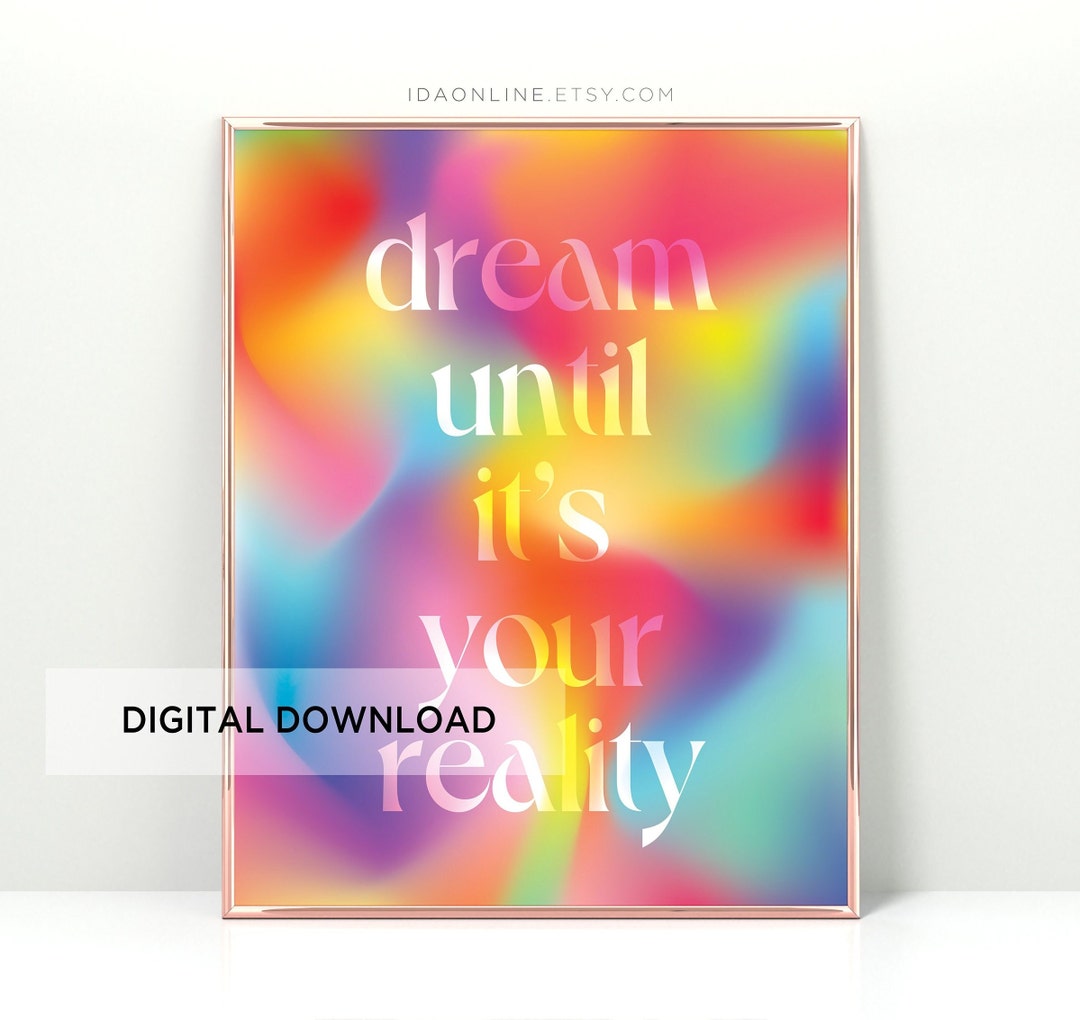 Manifest Printable Gradient Print Aura Poster Spiritual Wall Art Quote ...