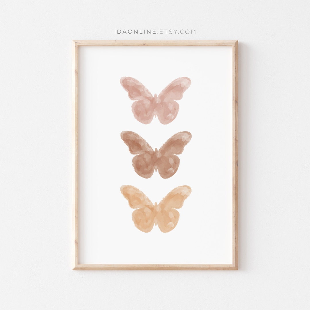 Boho Butterflies Boho Nursery Printable Butterfly Poster Nursery Wall ...