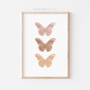 Boho Butterflies Boho Nursery Printable Butterfly Poster Nursery Wall ...