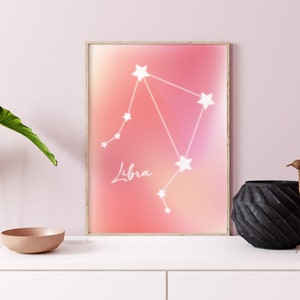 LIBRA Star Sign Printable, Zodiac Poster Libra Zodiac Print Zodiac ...