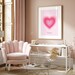 Love Grows Here Pink Printable Heart Poster Manifestation Gradient ...