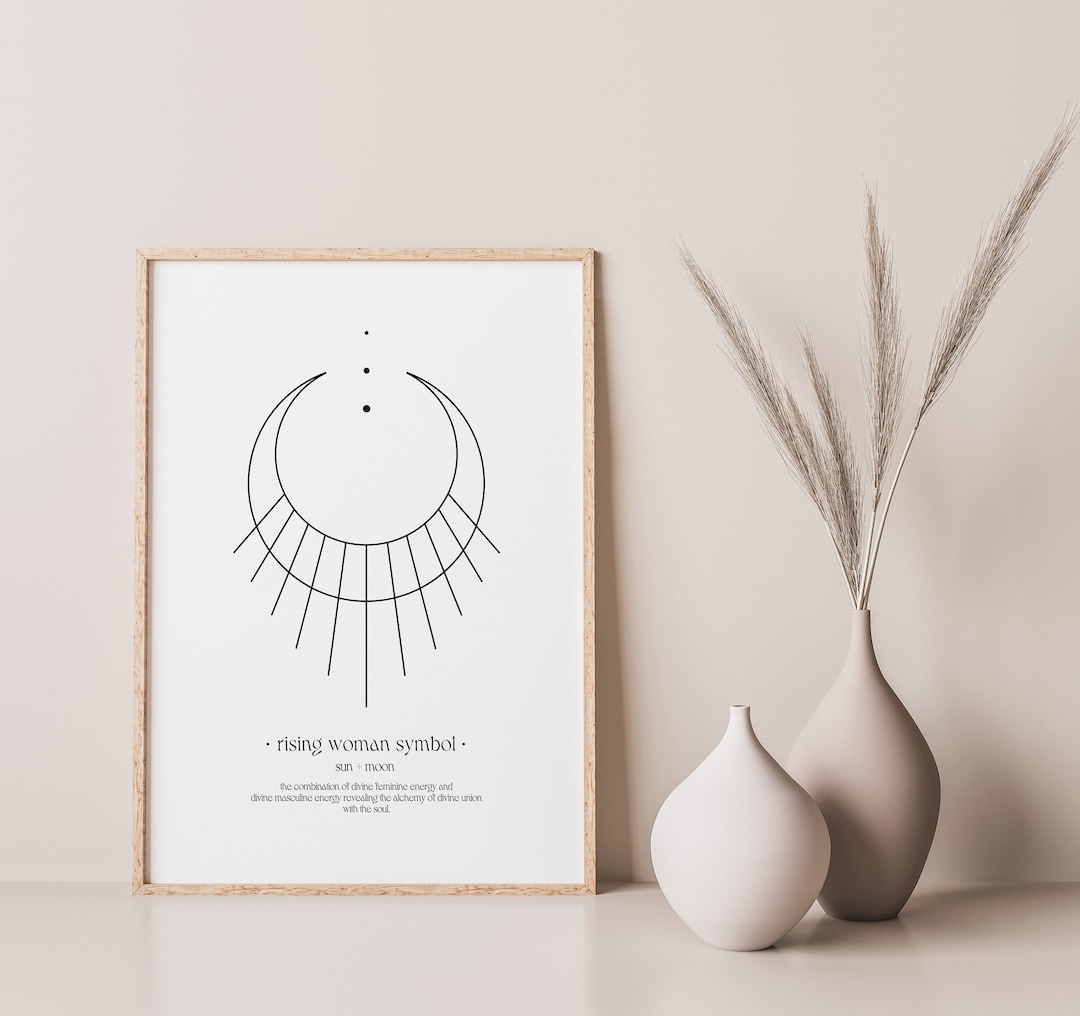 Rising Woman Symbol Divine Feminine Printable Wall Art, Spiritual Wall ...