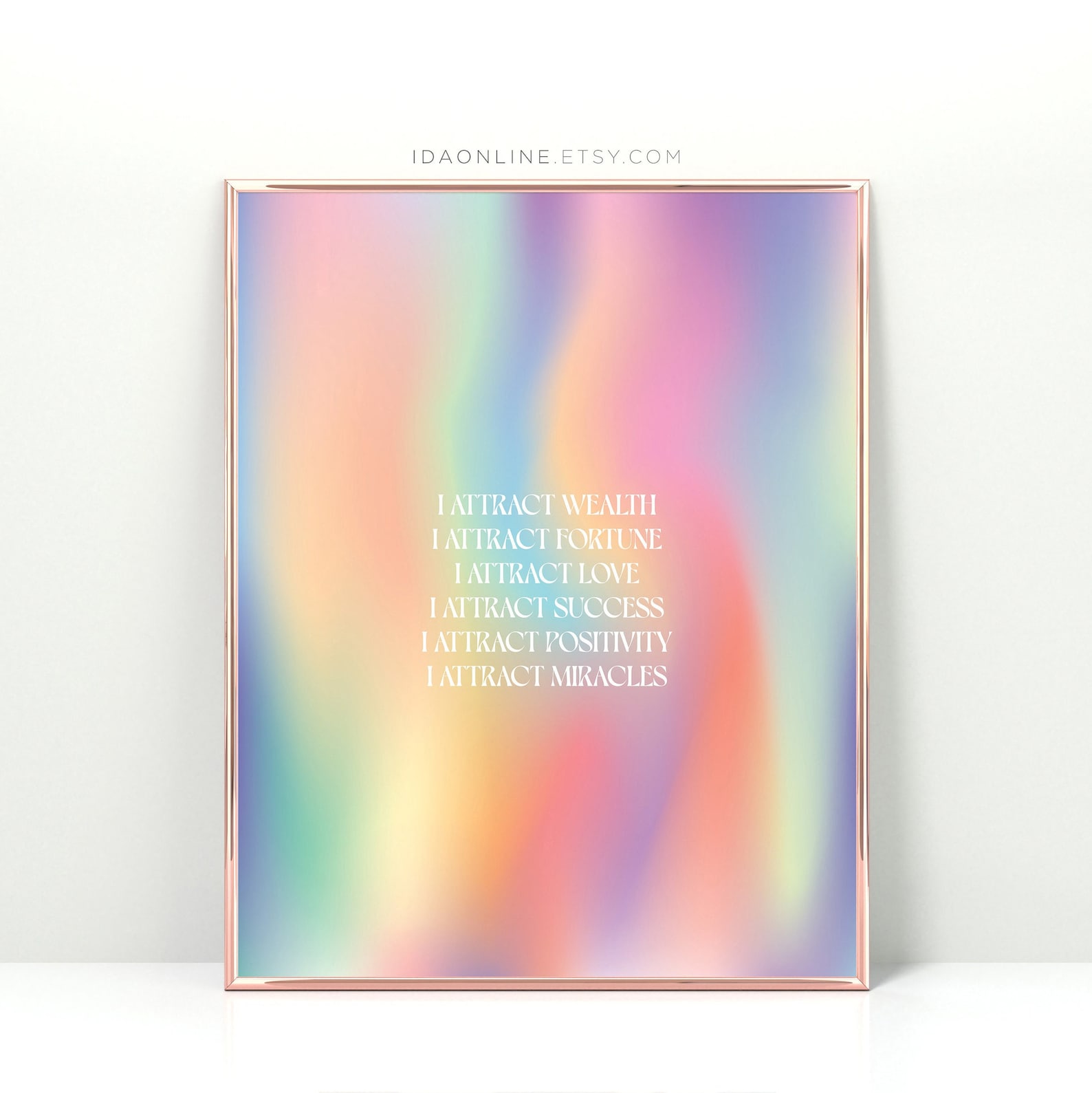 I Attract Manifest Printable Gradient Print Aura Poster - Etsy