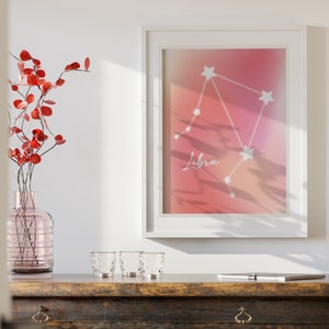 LIBRA Star Sign Printable, Zodiac Poster Libra Zodiac Print Zodiac ...