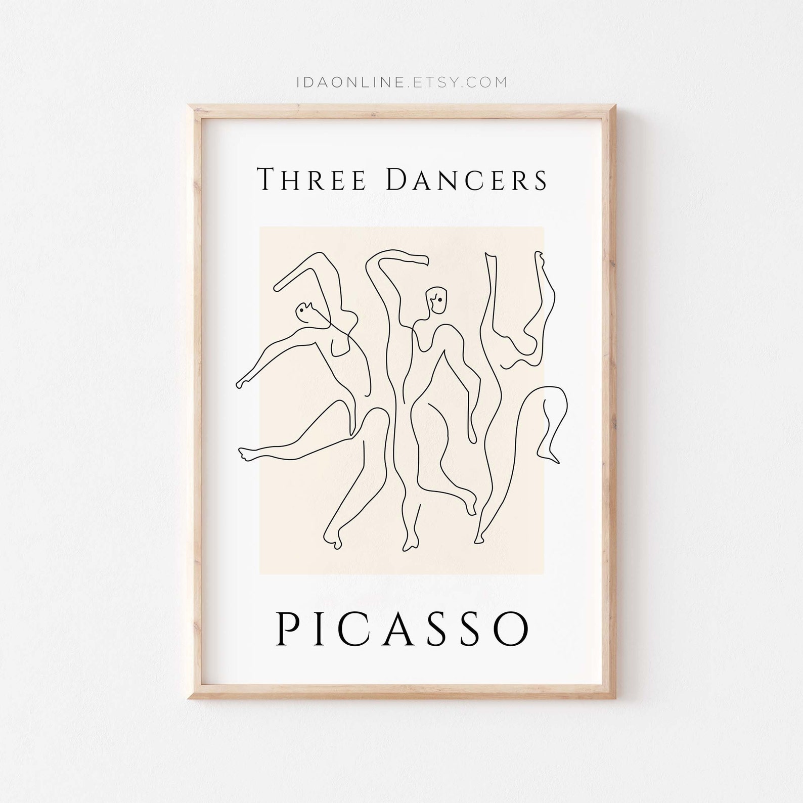 Picasso Printable Picasso Three Dancers Exhibition Vintage Line Art ...