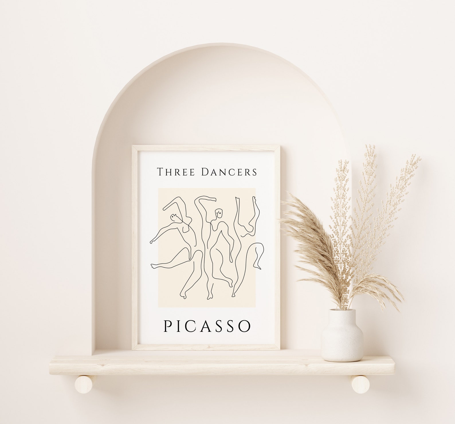 Picasso Printable Picasso Three Dancers Exhibition Vintage Line Art ...