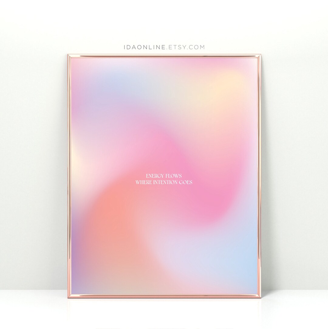 Manifest Printable Quote Poster Gradient Print Aura Poster Spiritual ...