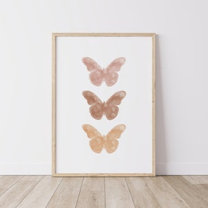 Boho Butterflies Boho Nursery Printable Butterfly Poster Nursery Wall ...
