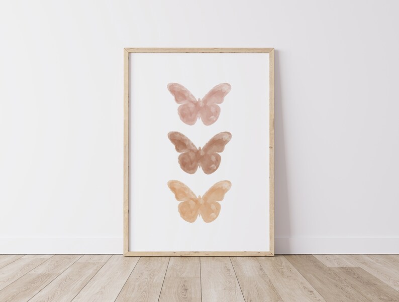 Boho Butterflies Boho Nursery Printable Butterfly Poster - Etsy