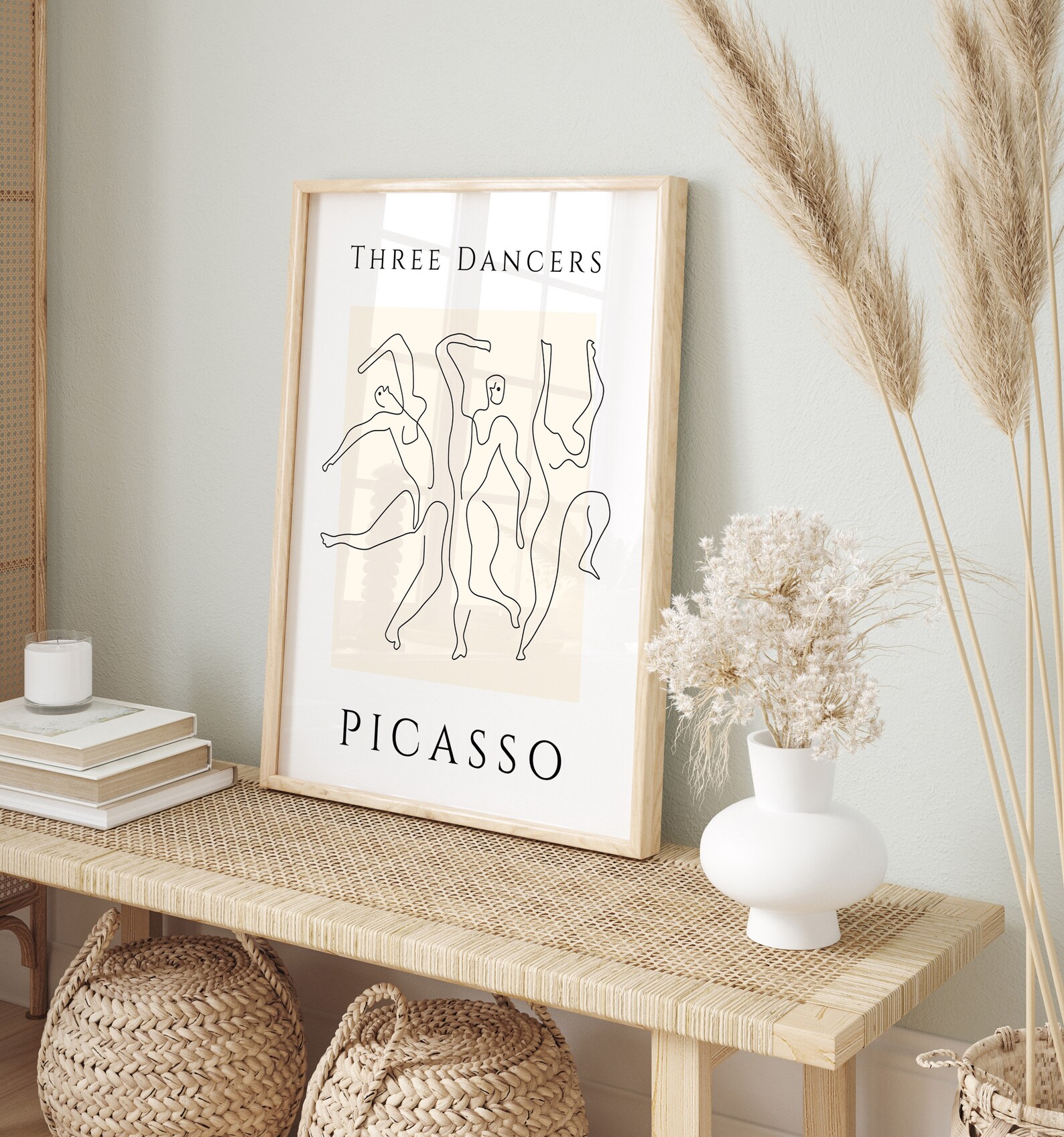 Picasso Printable Picasso Three Dancers Exhibition Vintage Line Art ...
