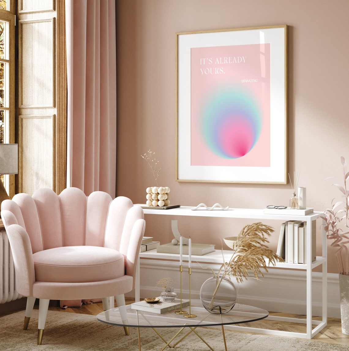 Manifest Printable Quote Poster Gradient Print Aura Poster Spiritual ...