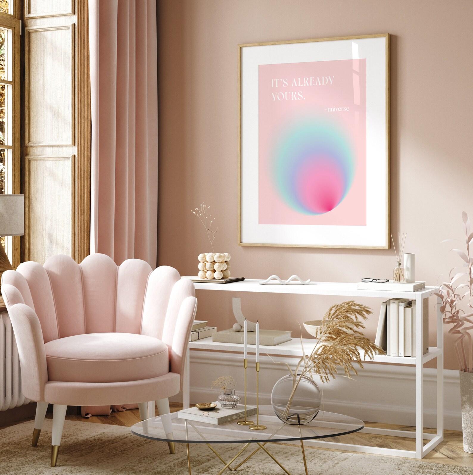 Manifest Printable Quote Poster Gradient Print Aura Poster Spiritual ...