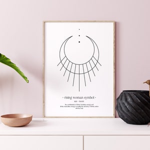 Rising Woman Symbol Divine Feminine Printable Wall Art, Spiritual Wall ...