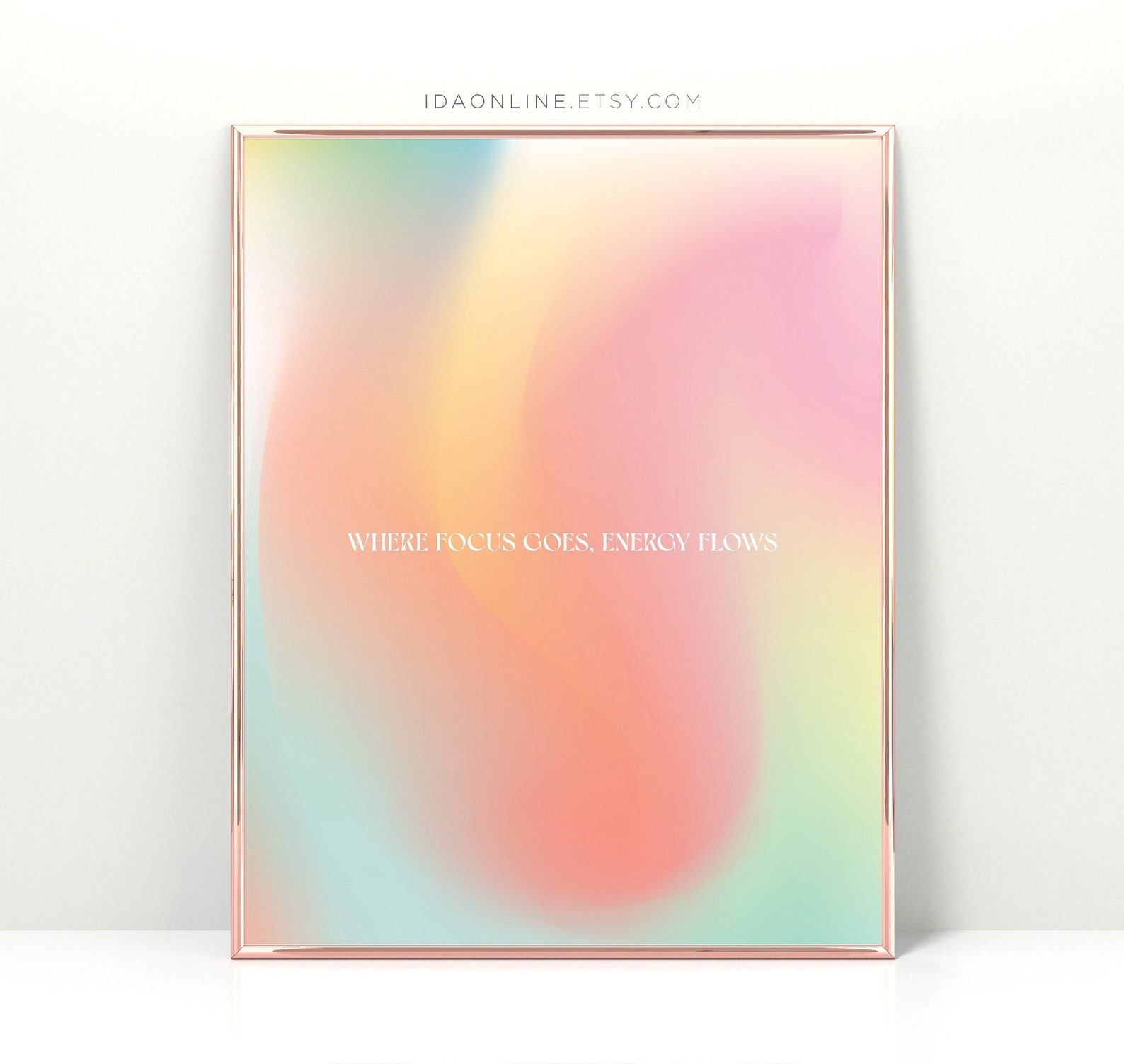 Manifest Printable Quote Poster Gradient Print Aura Poster Spiritual ...