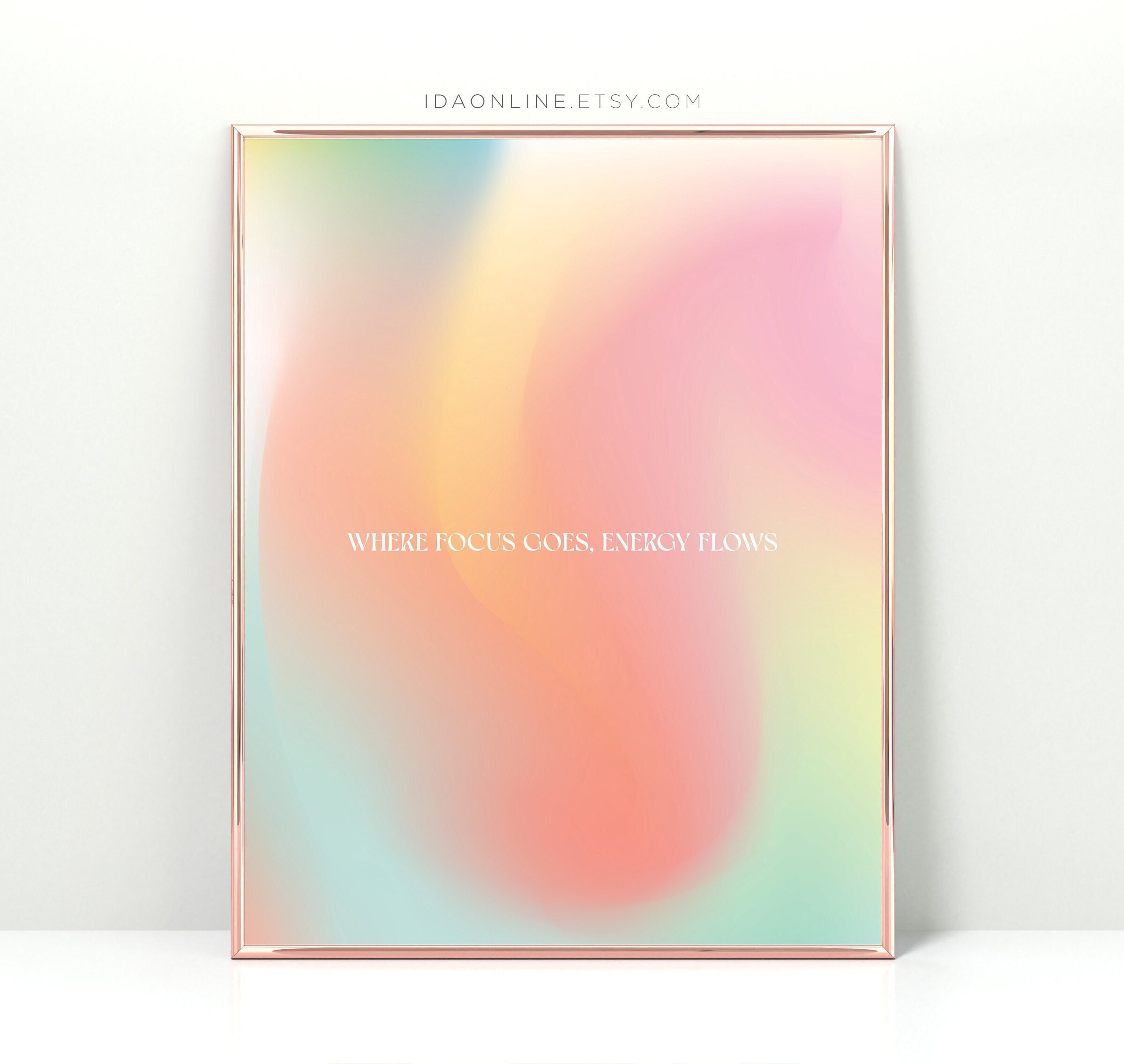 Manifest Printable Quote Poster Gradient Print Aura Poster - Etsy