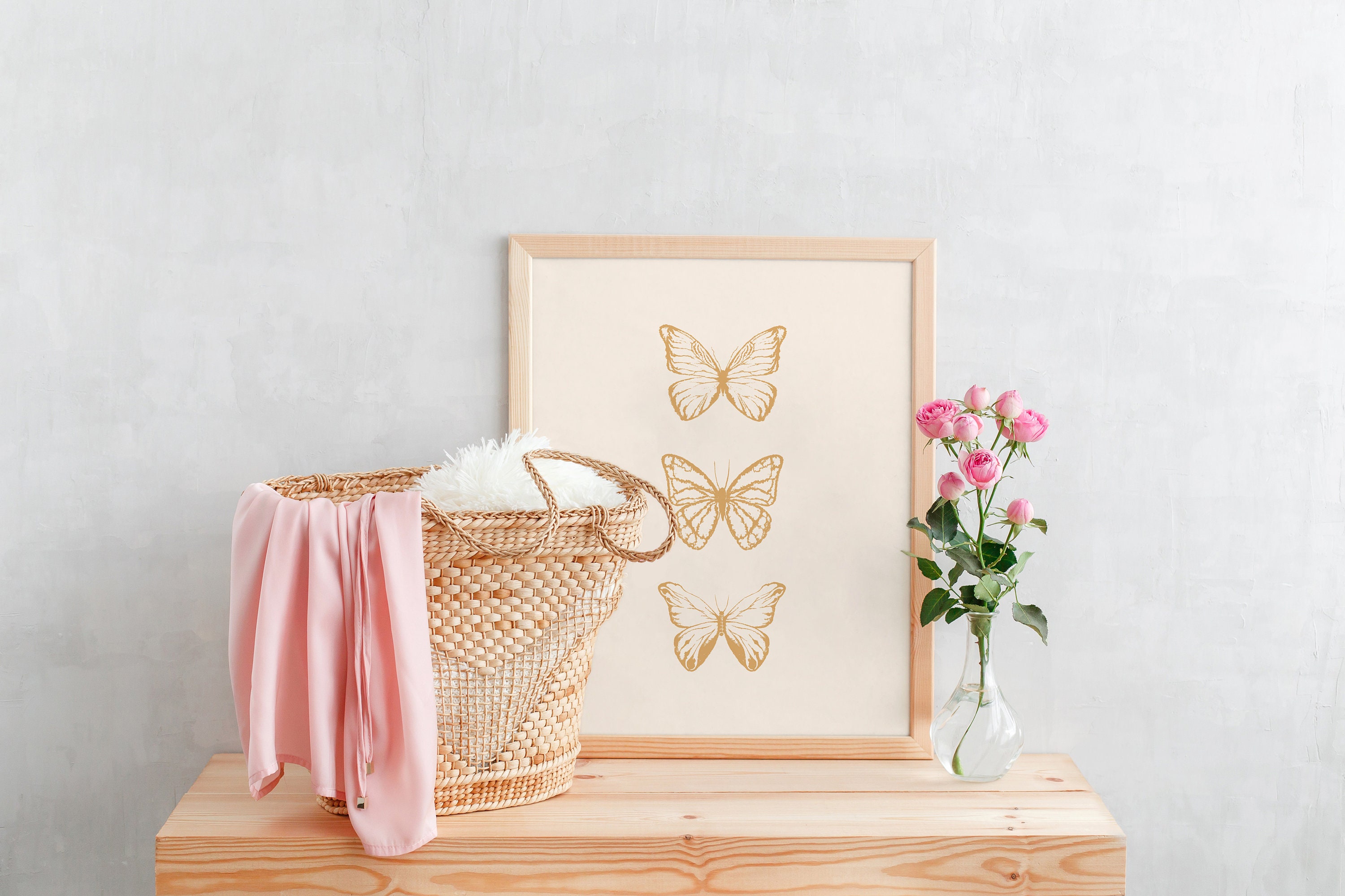 Gold Butterflies Printable Butterfly Poster Aesthetic - Etsy