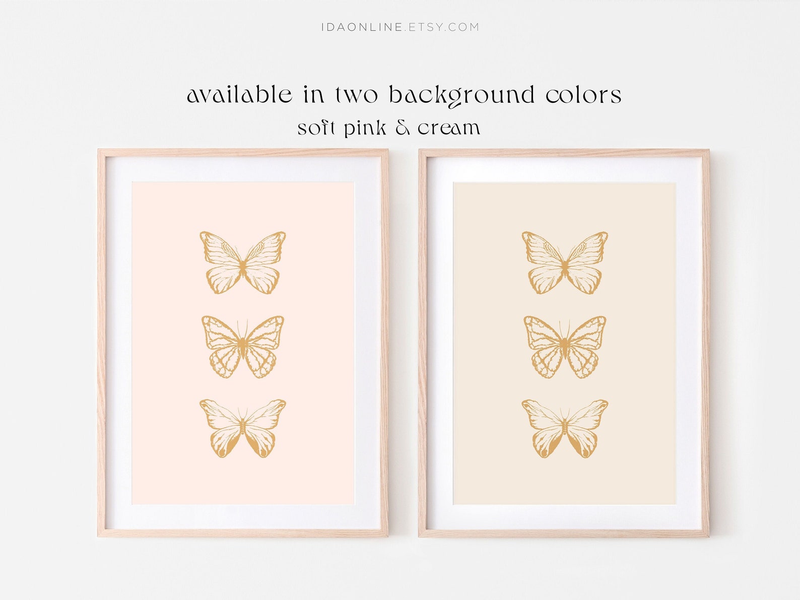 Gold Butterflies Printable Butterfly Poster Aesthetic - Etsy