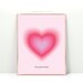 Love Grows Here Pink Printable Heart Poster Manifestation Gradient ...