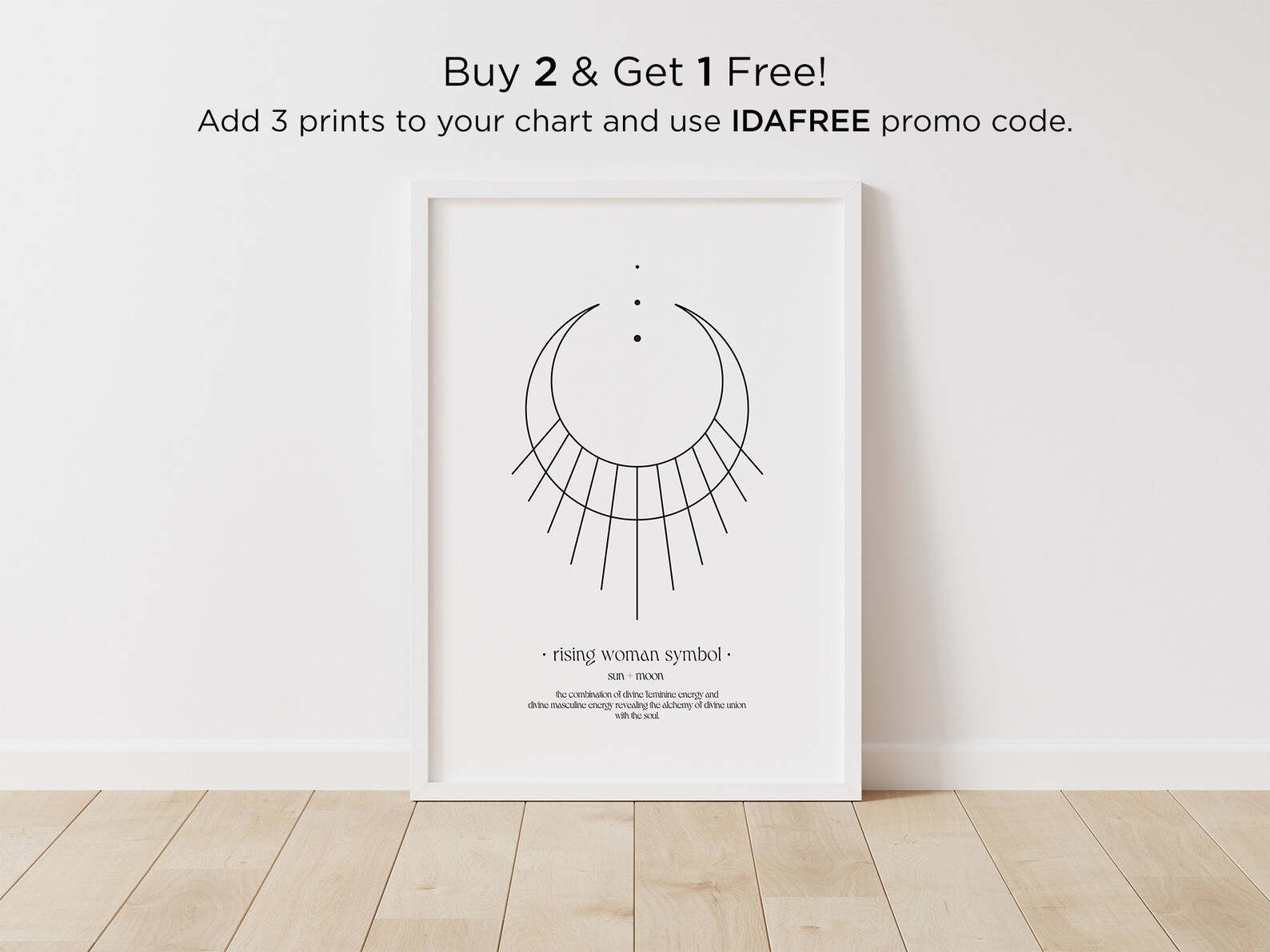 Rising Woman Symbol Divine Feminine Printable Wall Art, Spiritual Wall ...