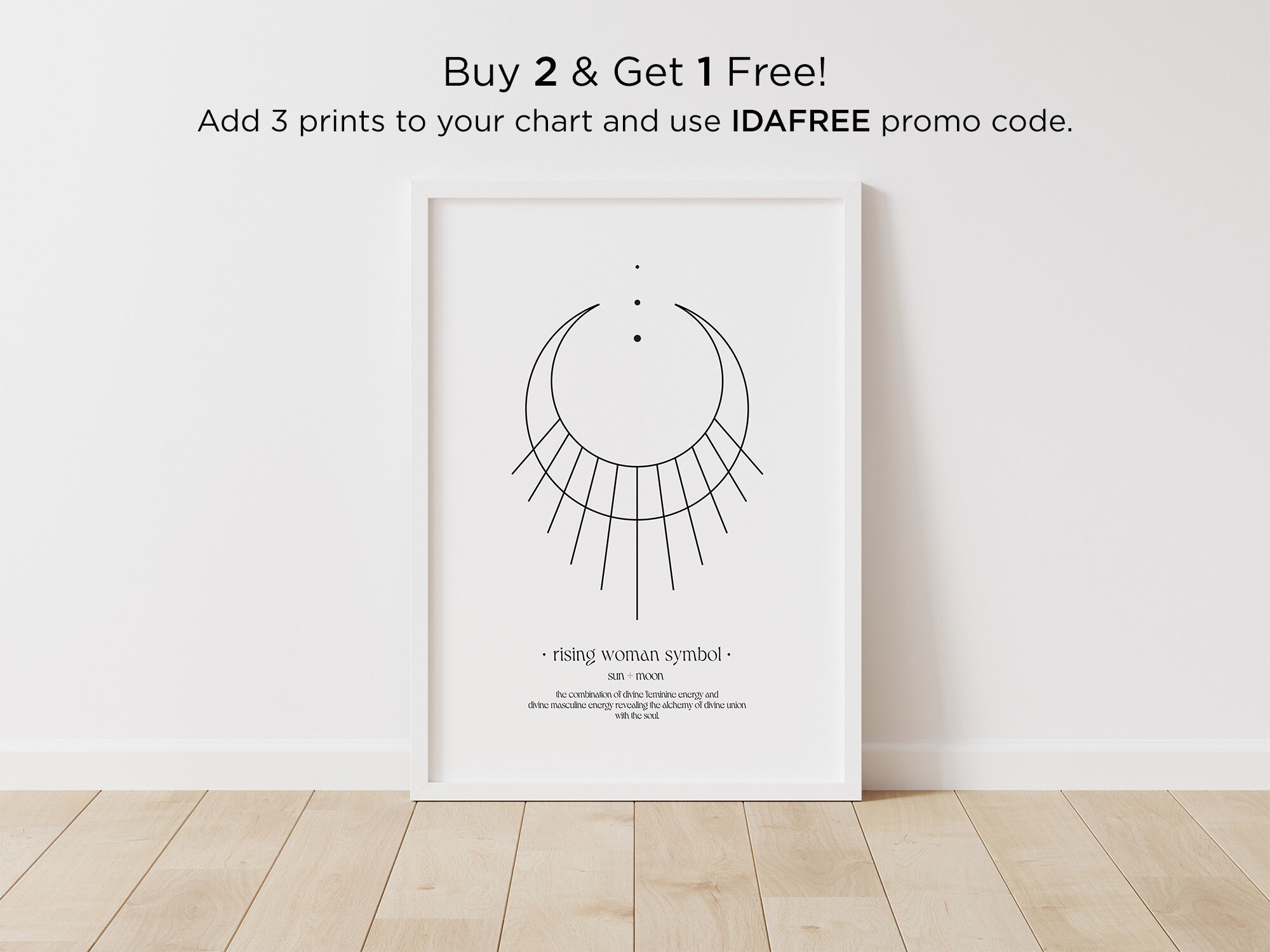 Rising Woman Symbol Divine Feminine Printable Wall Art, Spiritual Wall ...