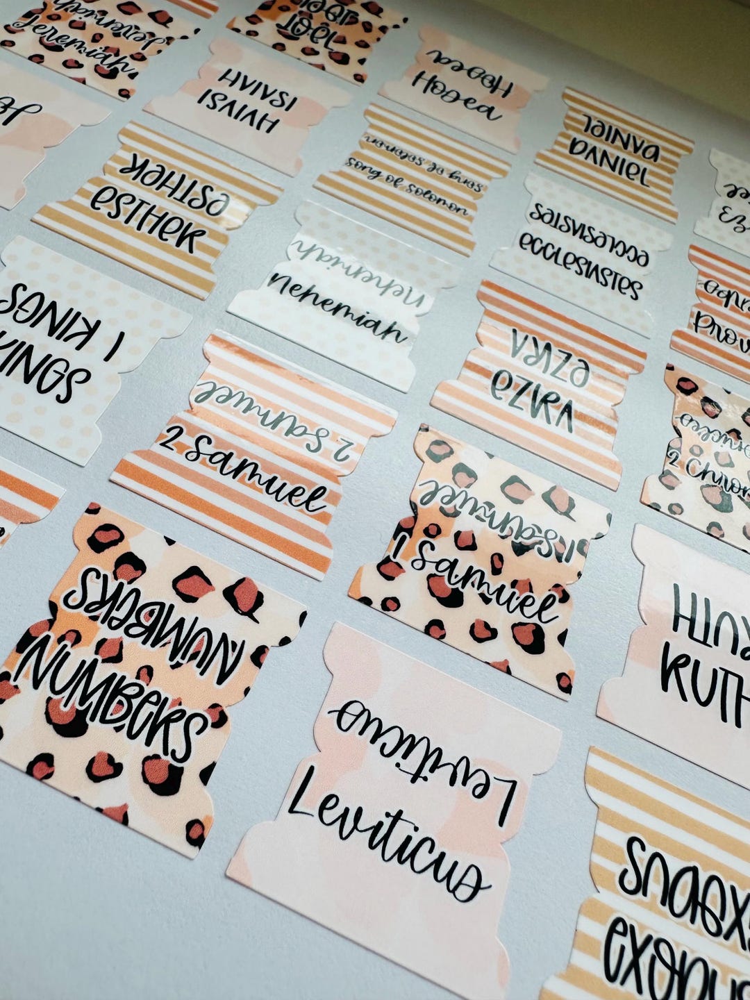 Leopard Boho Bible Tabs Woman’s Teen Tabs Books of the Bible Tabs ...