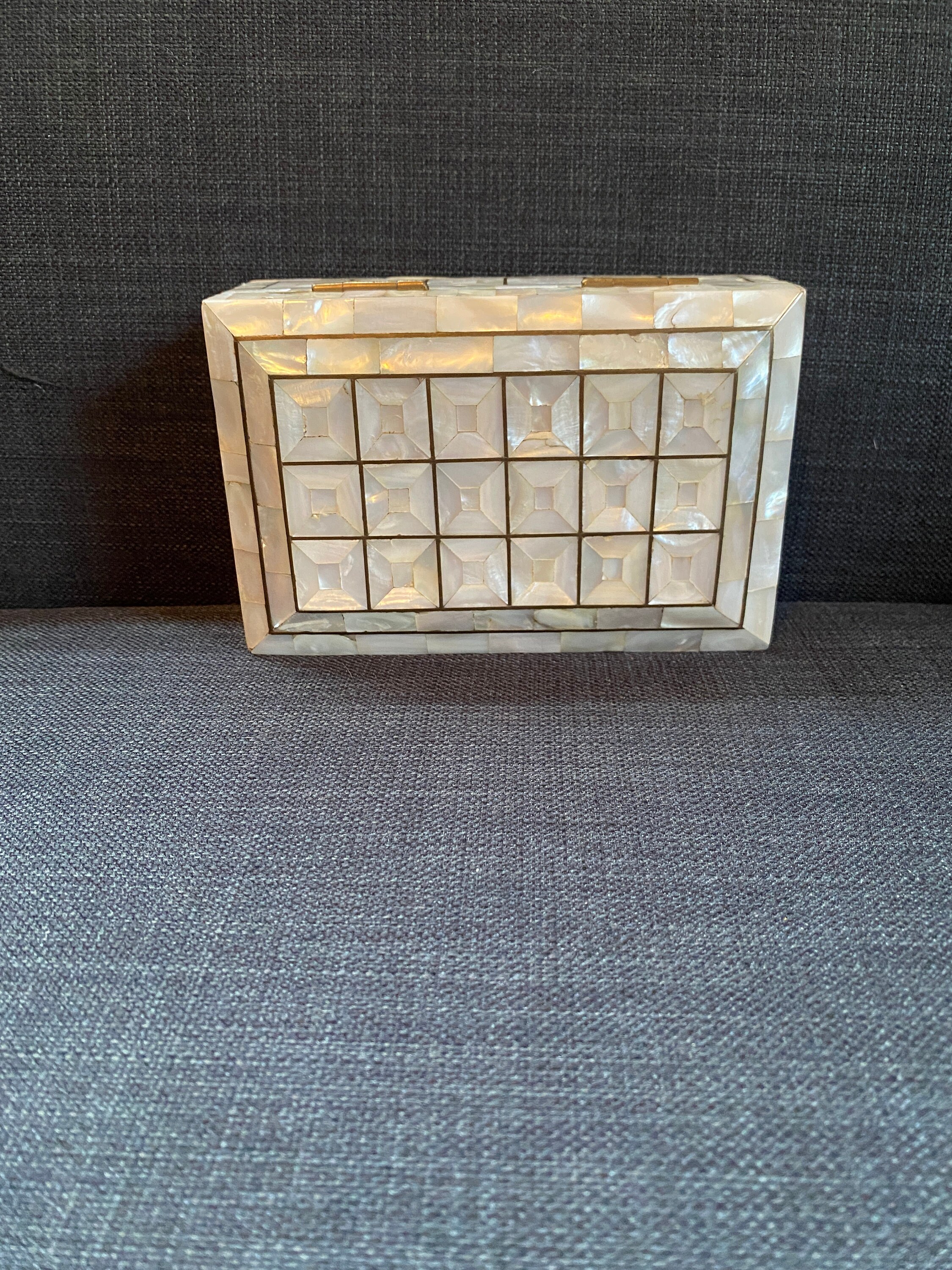 Vintage Brass Lined Natural Stone Trinket Box - Etsy
