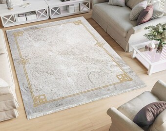 Gold Pattern Rug - Etsy