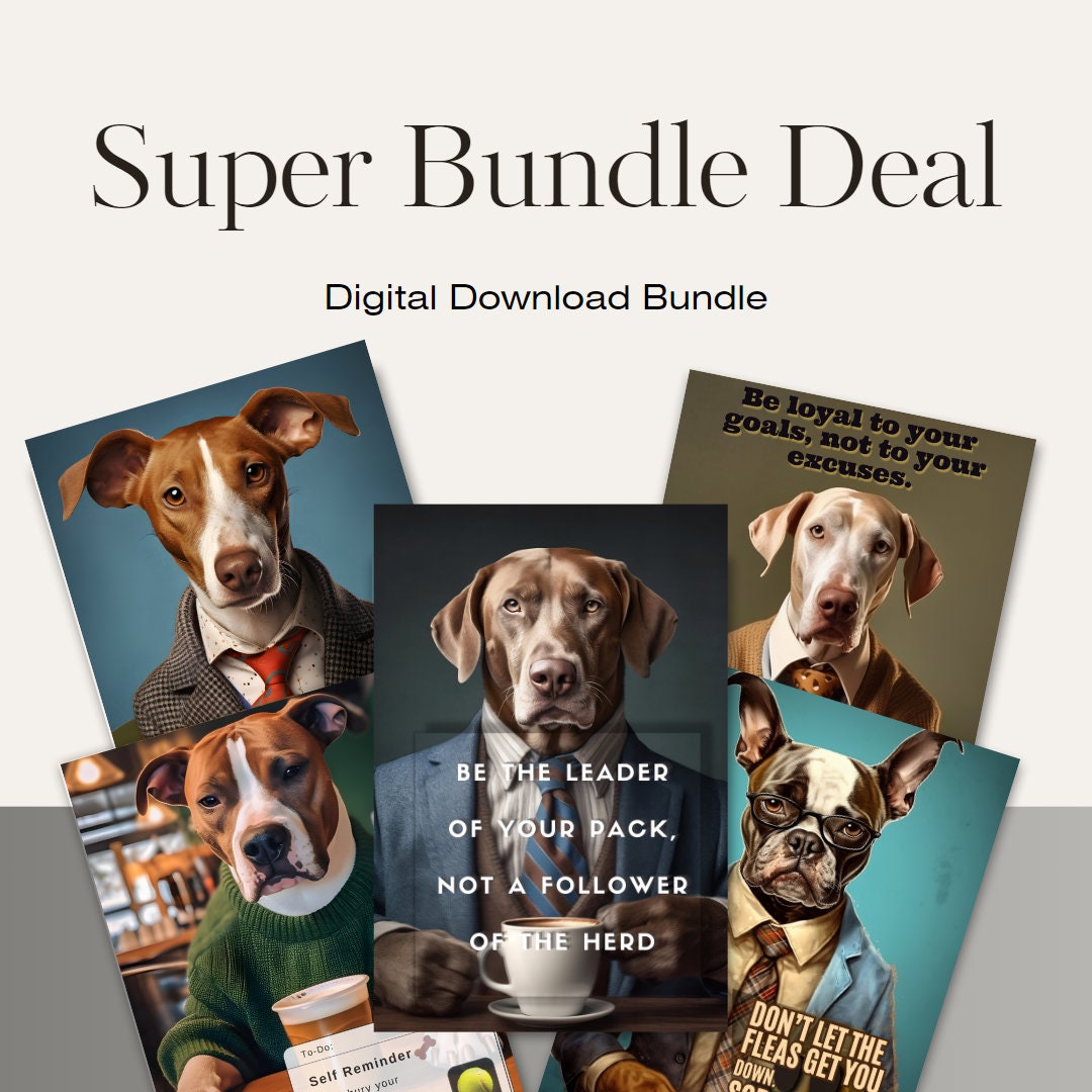 Motivational Dog Poster Collection - Digital Download Bundle Discount ...