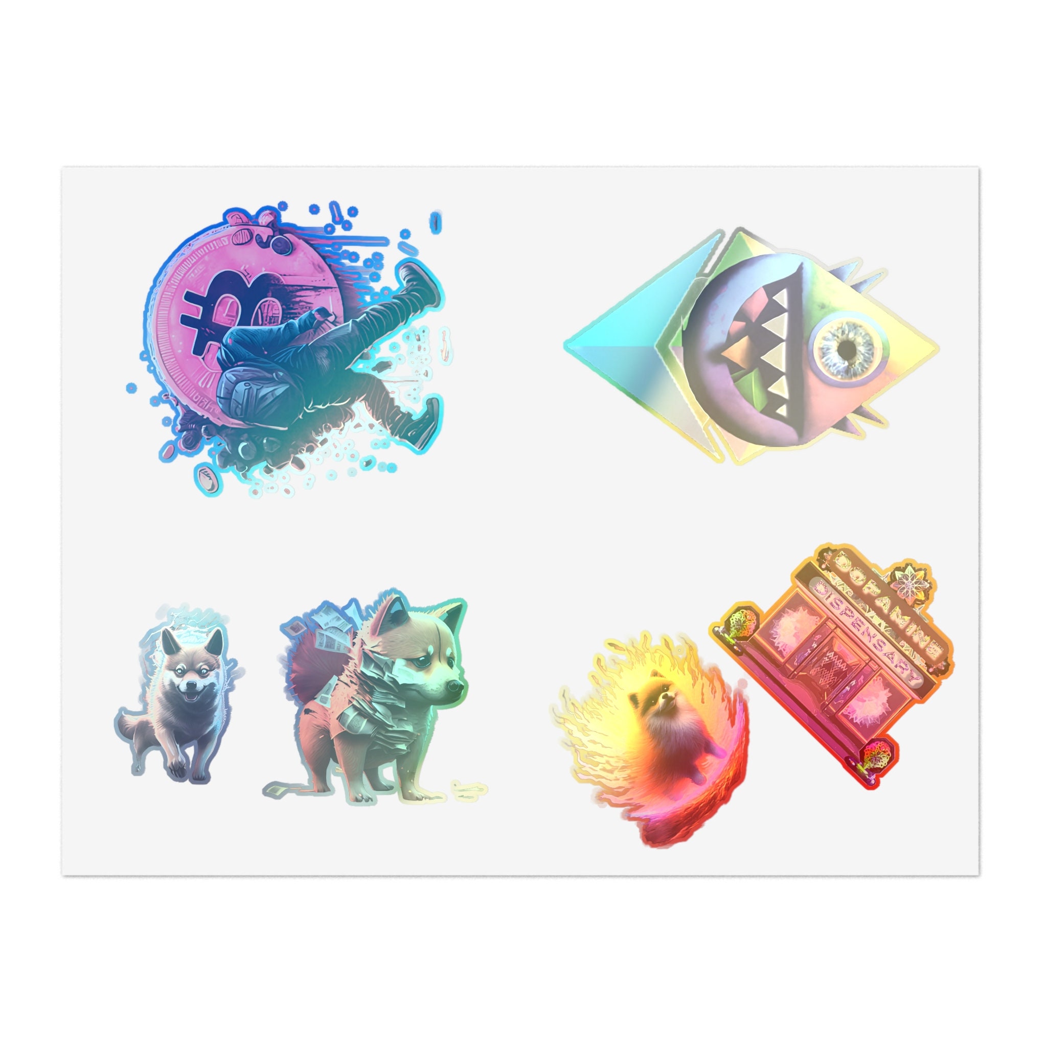 Web3 Graffiti Sticker Sheet Psychedelic Crypto Art - Etsy