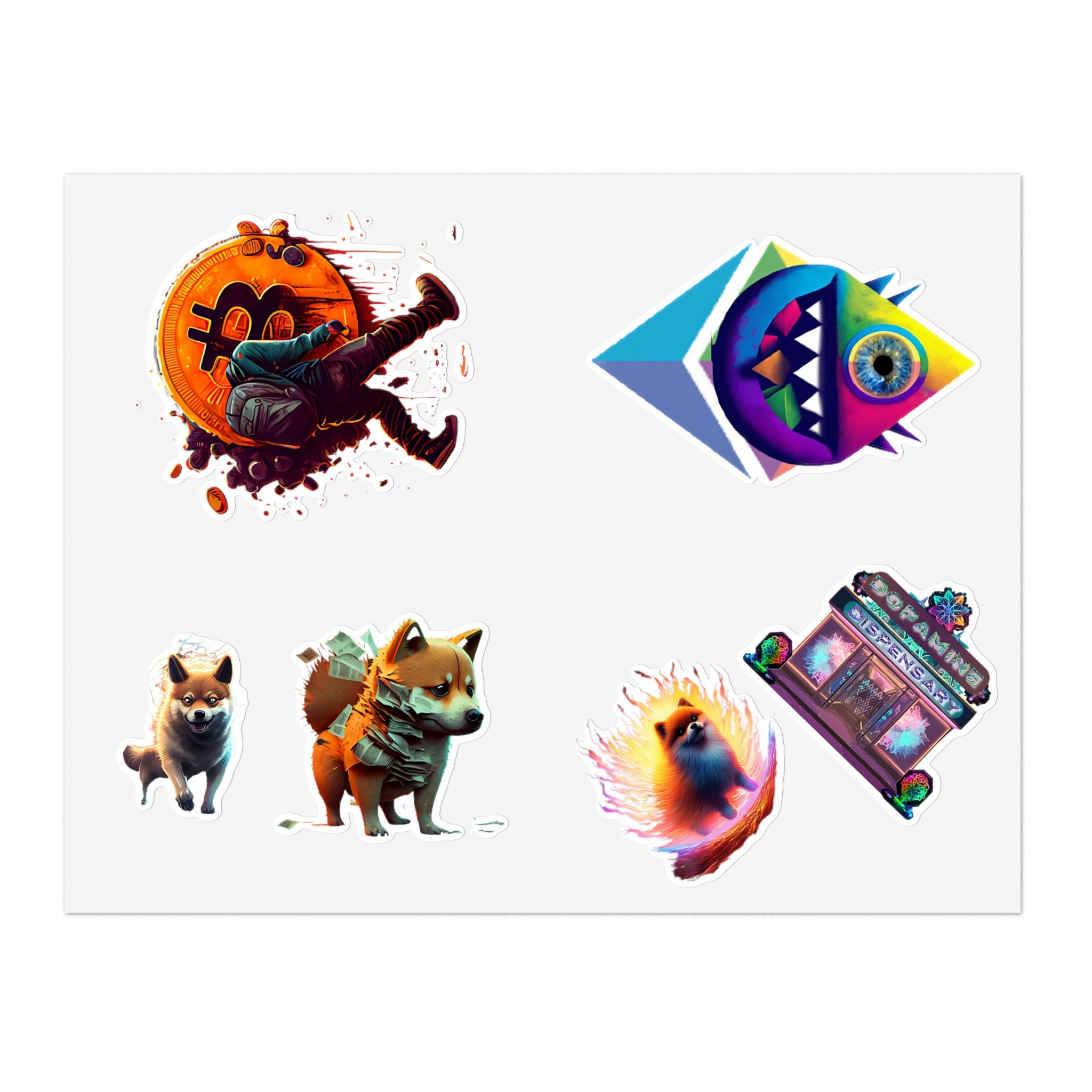 Web3 Graffiti Sticker Sheet Psychedelic Crypto Art - Etsy