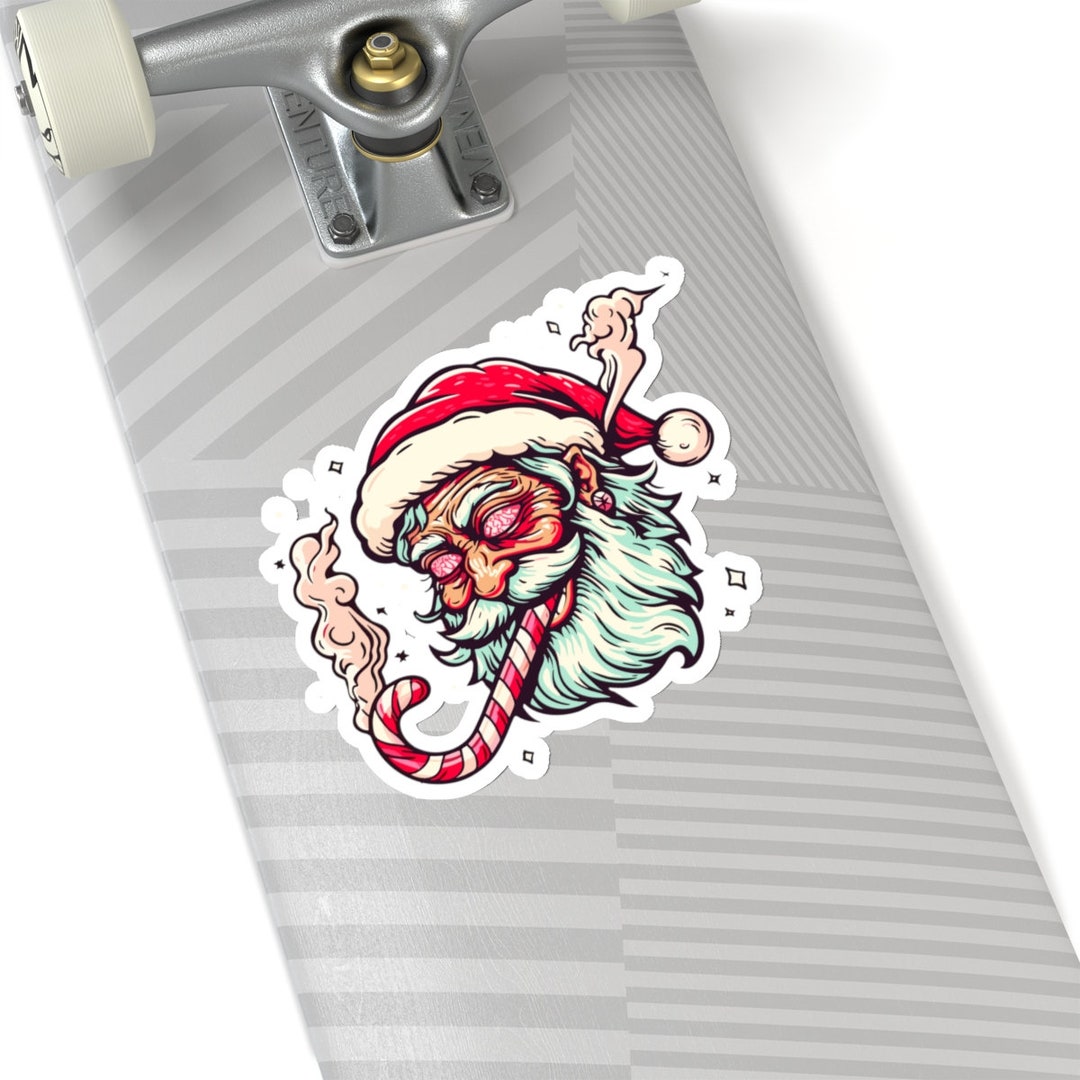Blazed Santa Sticker Psychedelic Christmas Sticker - Etsy