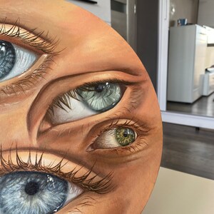 Original Abstract Oil Eyes Painting! Realistic Eye Drawing - Etsy