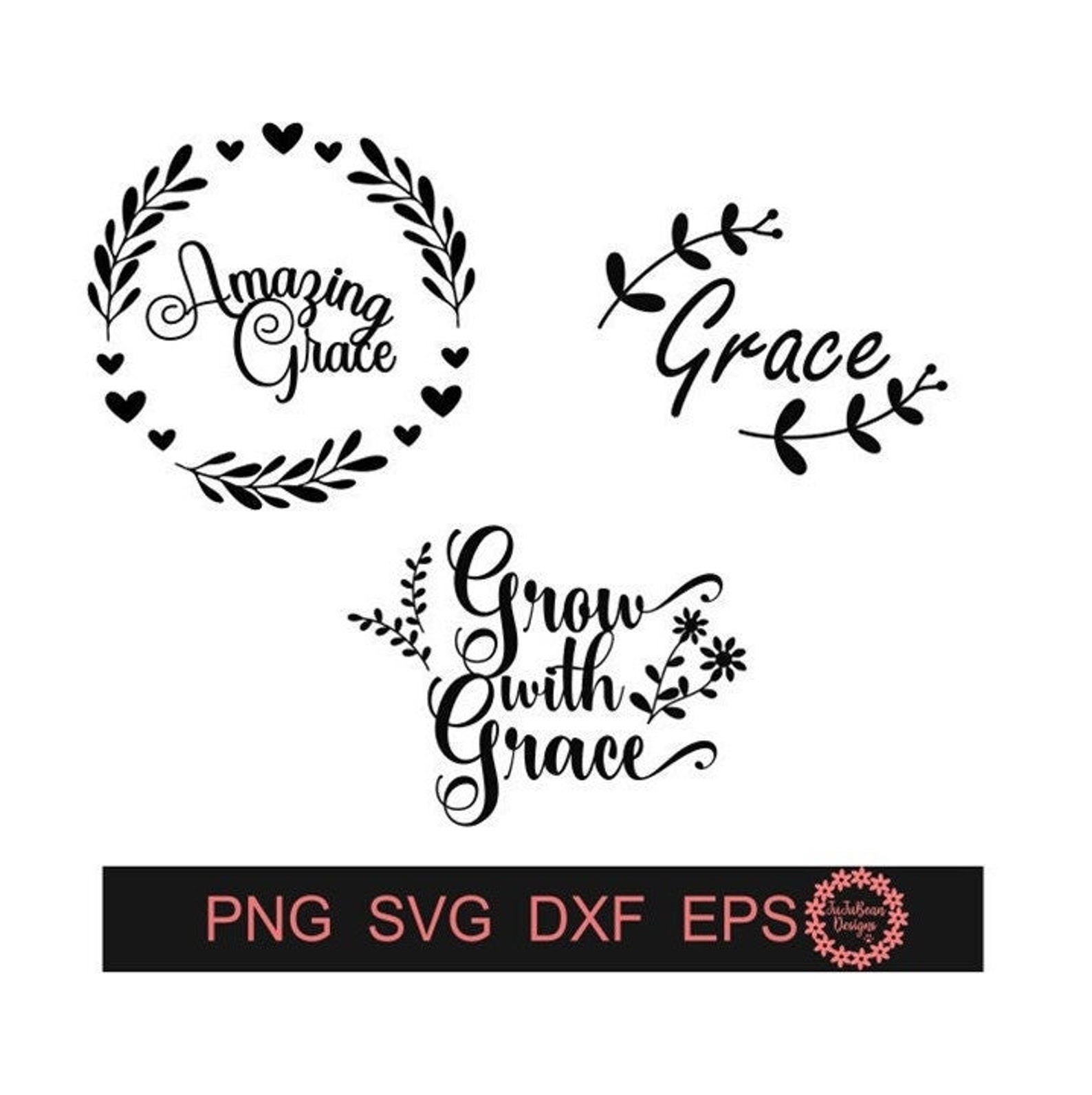 Grace Svg Bundle - Etsy