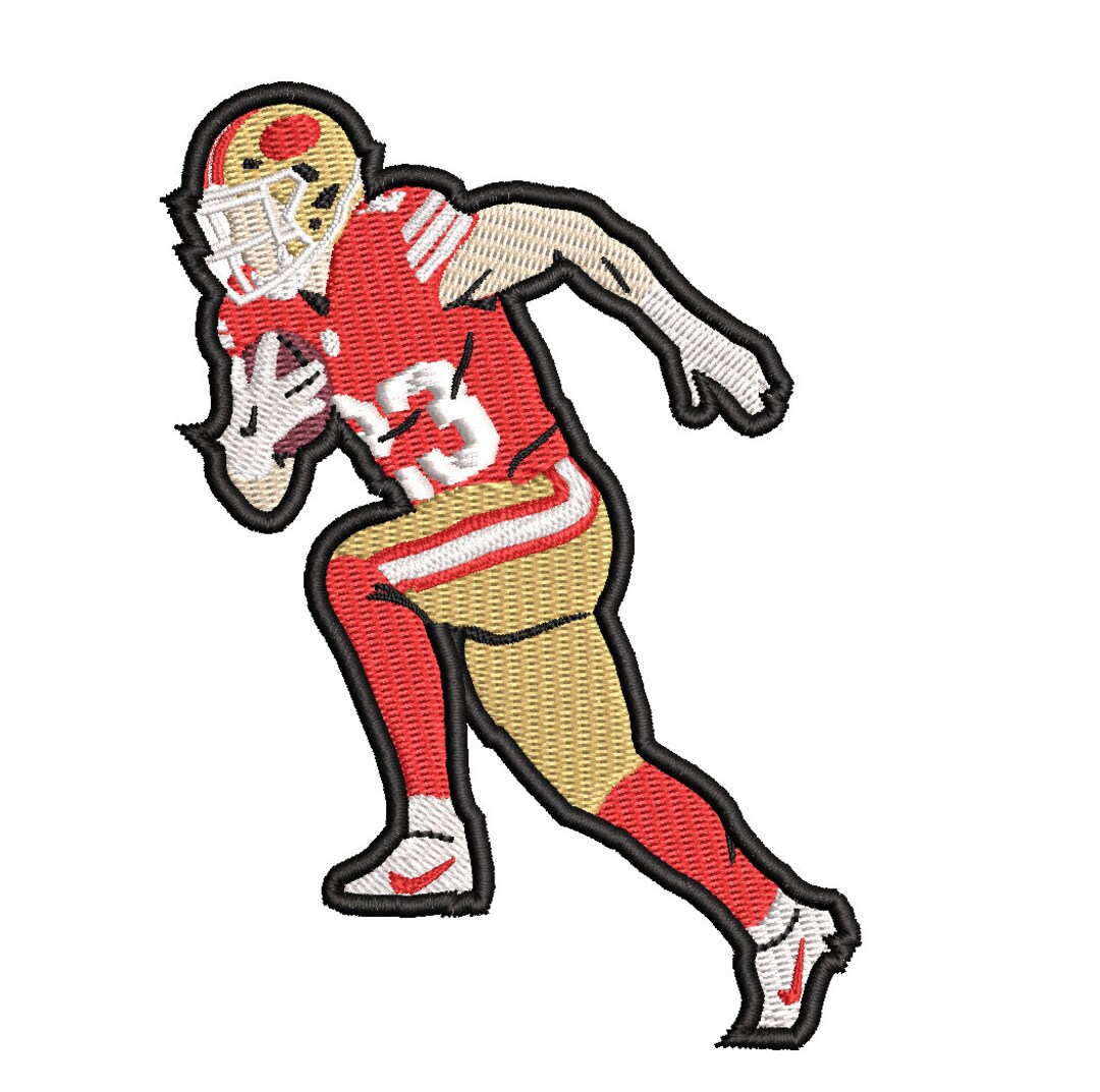 Mccaffrey Inspired Football Embroidered Patch - Etsy