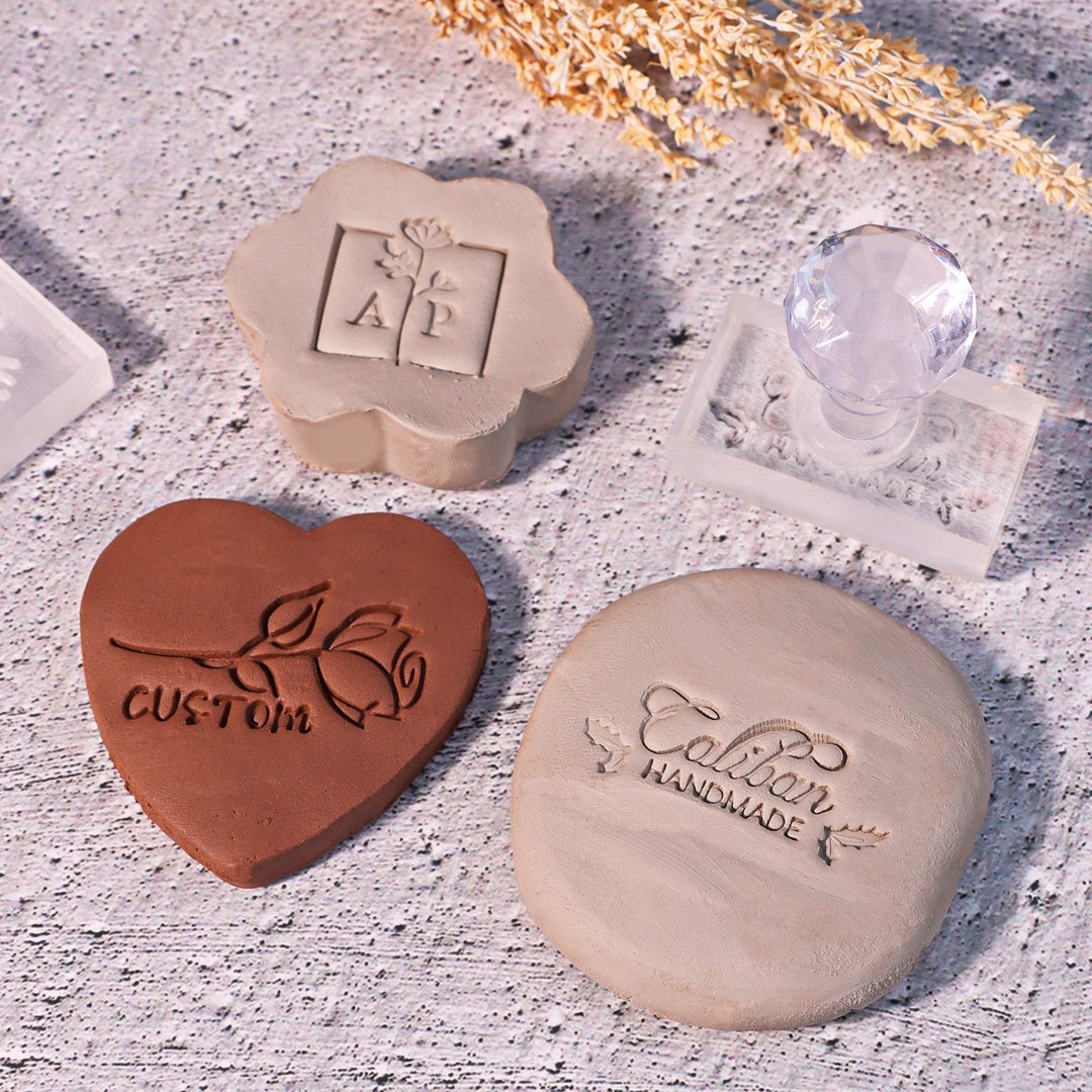 Custom Ceramic Stamp Logo Custom Initials Stamps Stamp Clay - Etsy